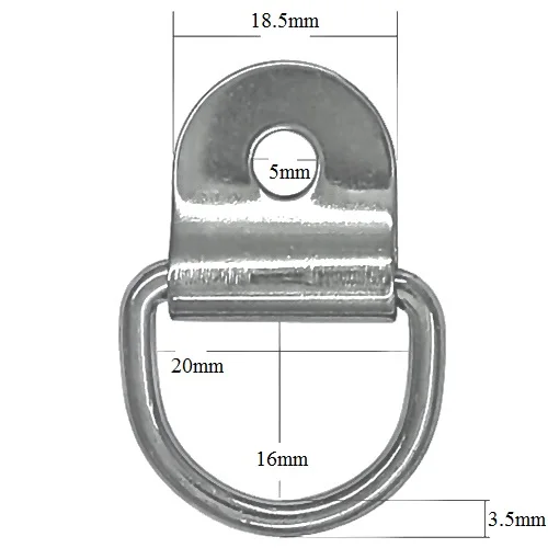 Stainless Steel Lashing Rings Forged Lashing Ring Black D-shaped Tie ...