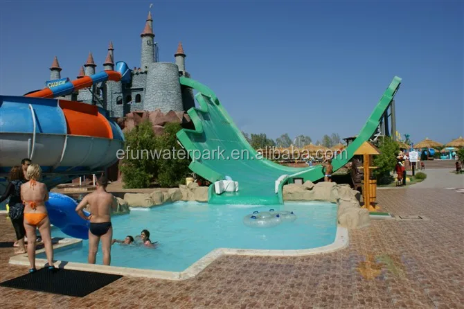 Aqua Park U-Shape Fiberglass Water Slides - Fun & Safety