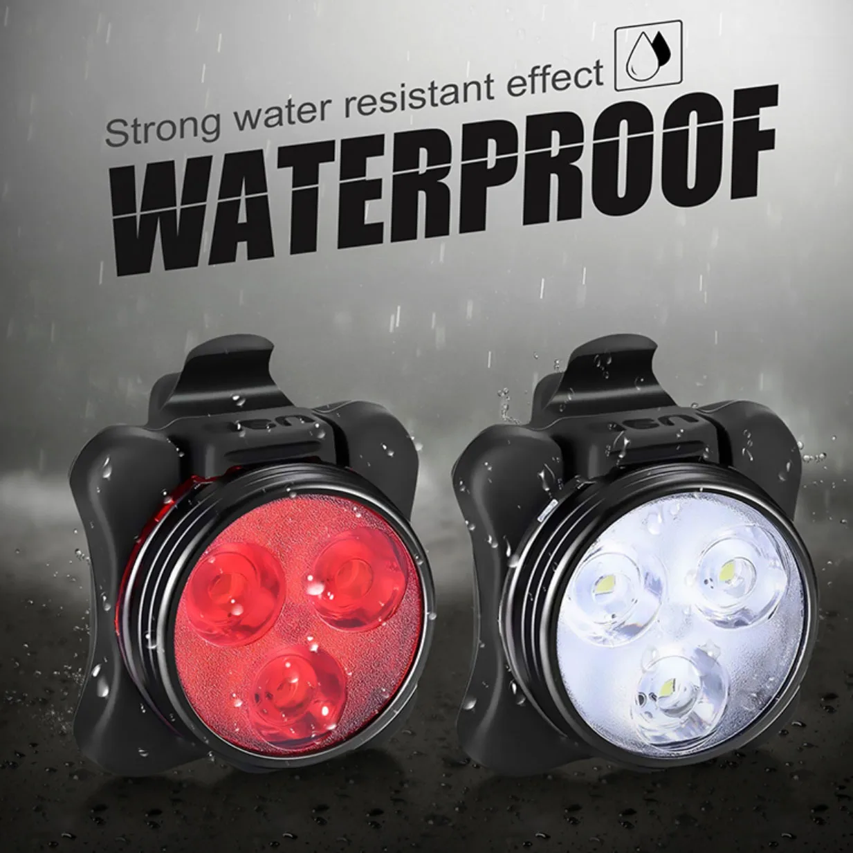 Hot Sale Red And White 3.7v Mini Bike Brake Light Waterproof Usb ...