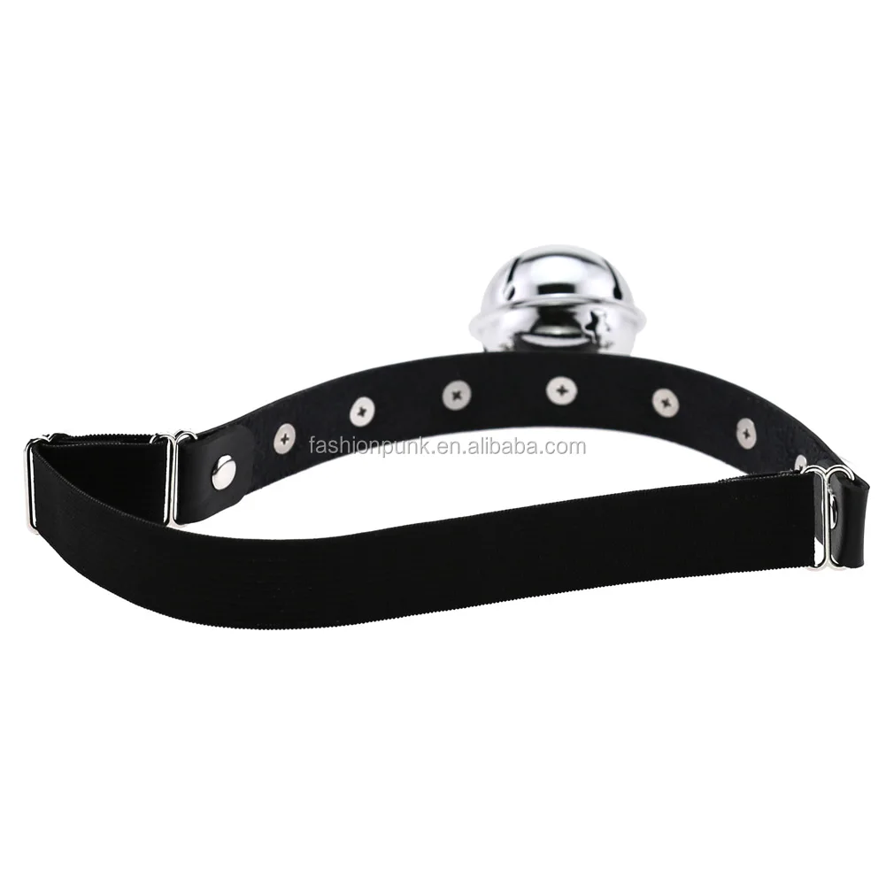 Gothic Punk Rivet Bell Garter Belt Leather Elastic Suspender Bondage ...