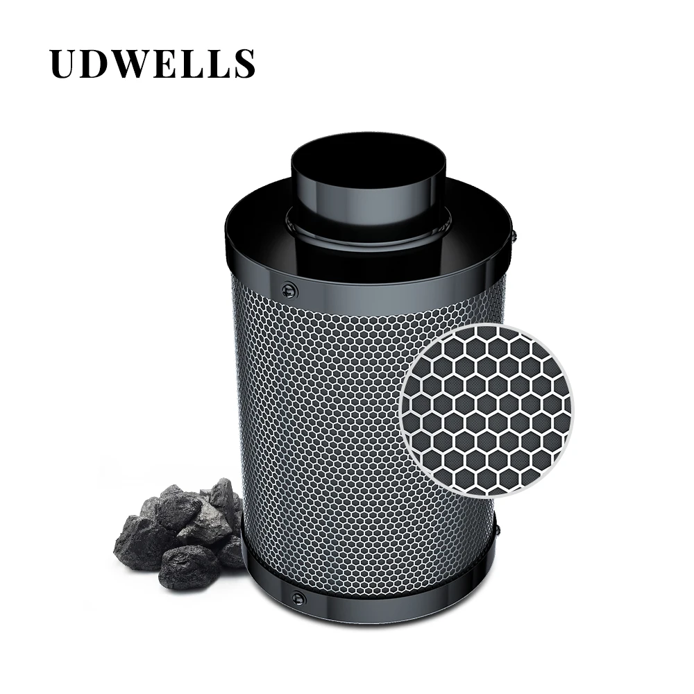 Udwells Hydroponic 4 5 6 8 10 12 14 Inch Inline Grow Kit Activated Air ...