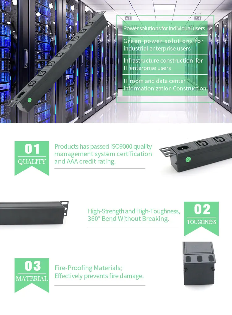 8 Ways Pdu Iec Basic Power Socket Pdu With Supply Switchedrack Mount ...