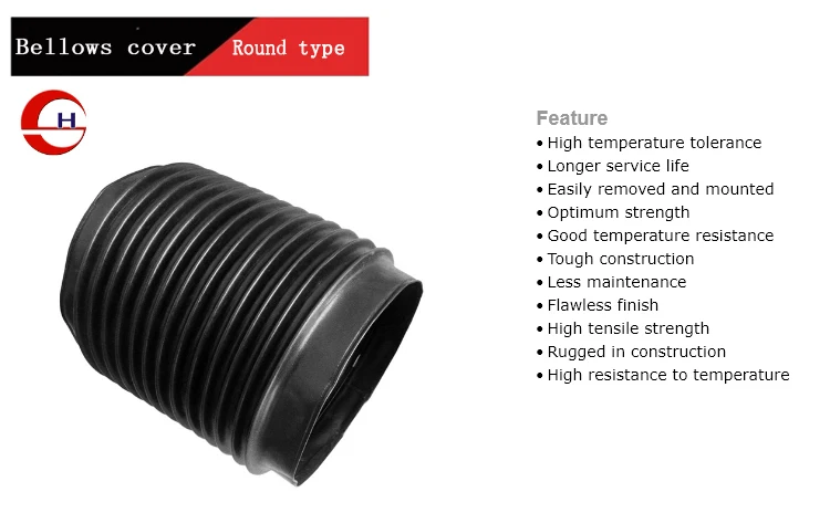 Durable Ball Screw Rubber Round Bellow Covers from China