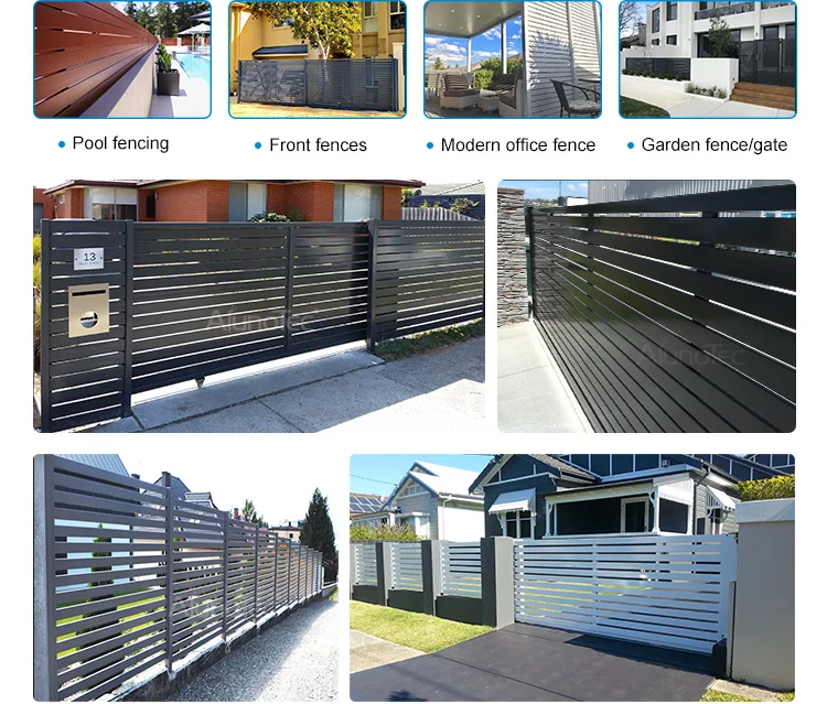 Modern Garden Aluminium Horizontal Fencing Screen Privacy Fence Panel ...