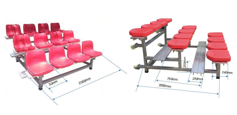 Aluminum Stadium Bleachers - Durable & Portable Seating