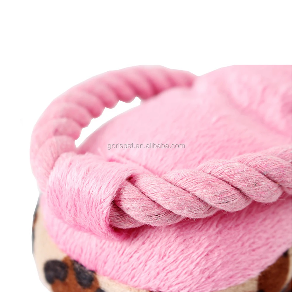 Cute Squeaky Durable Cotton Rope Slippers Dog Plush Toy