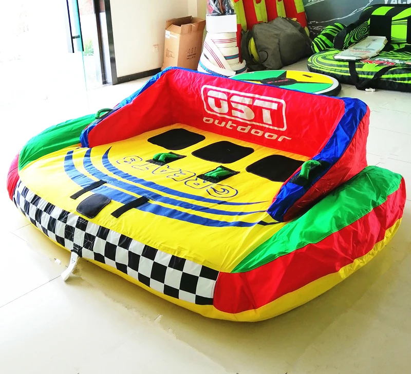 PVC 3 Person Inflatable Towable Tube Sofa for Ski Water Sport