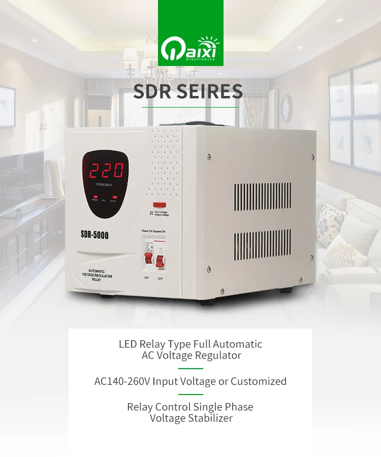 AVR 220V 2000W Relay Type Automatic Voltage Stabilizer by MAIXI