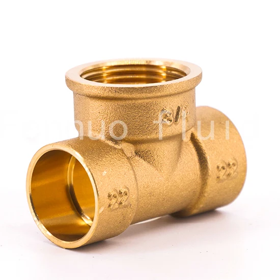 Brass Compression Fitting Pipe Connector Welded Tee L Pipe Fitting ...