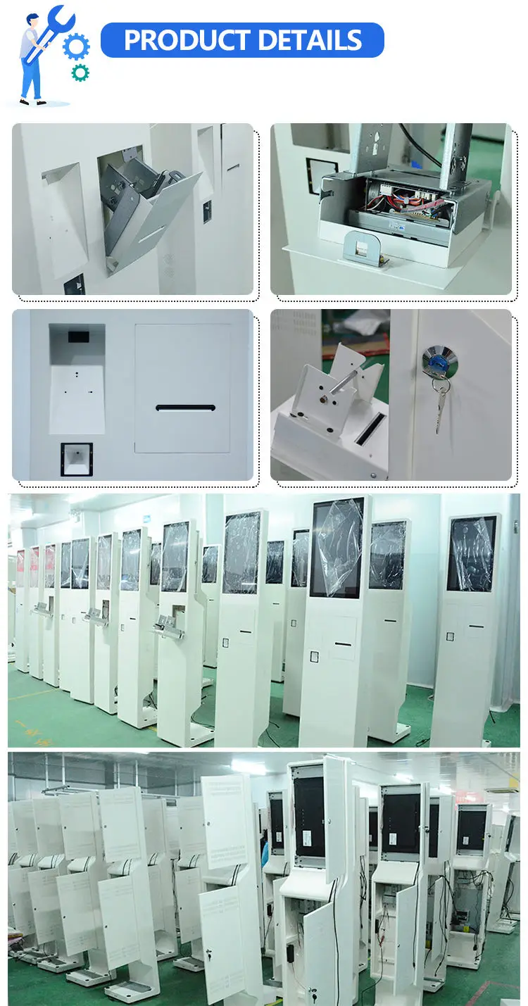 21.5 Inch Self-service Ticket Vending Kiosk Payment Terminal Machine In ...