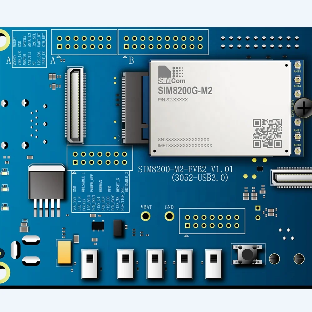 Simcom Sim8200ea Multi Band 5g Module Sub-6g Lte Module Cat22 M2 Type ...