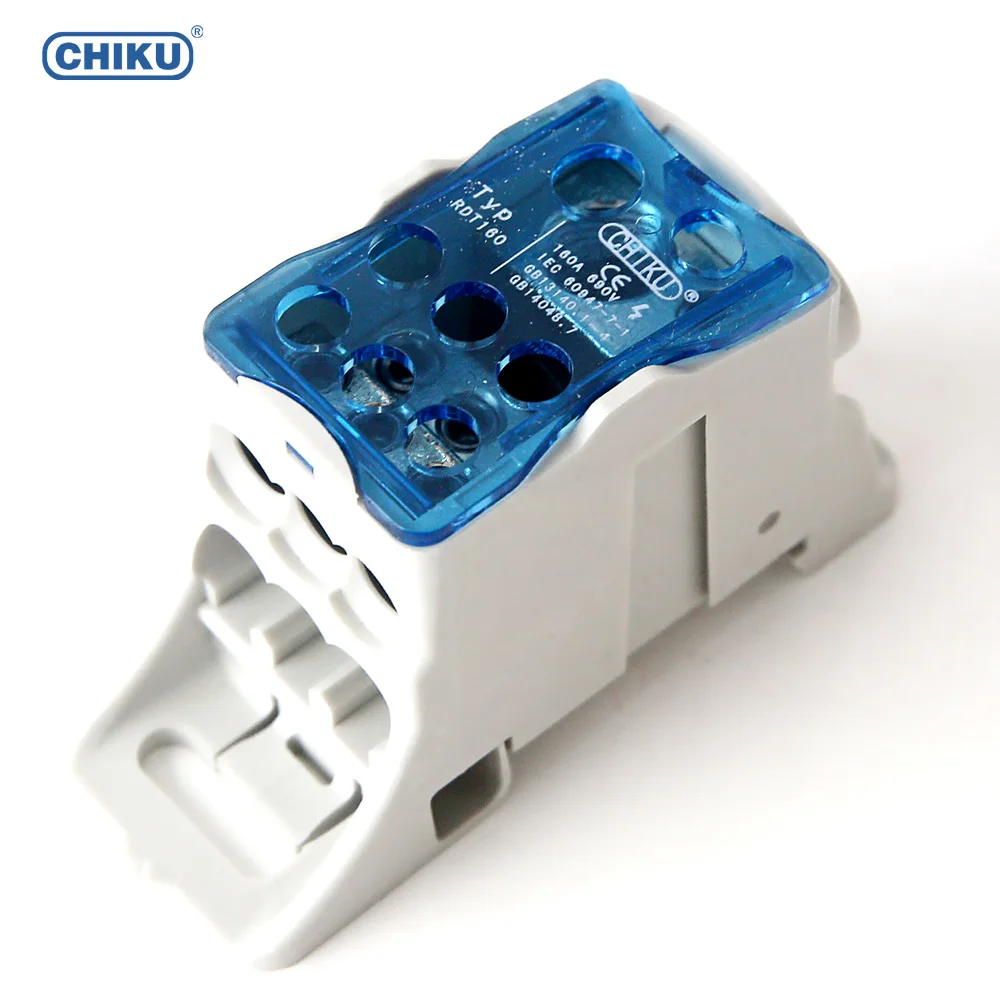 Ukk 160a Unipolar Modular Screw Power Distribution Terminal Block,Din Rail Connectors - Buy ...