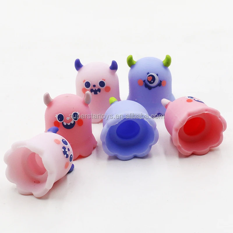 Patented Promotional Monster Miniature Finger Puppet Toys Hands Rubber ...
