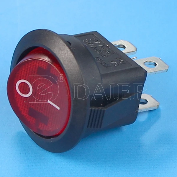 125V Double Pole 4 PIN ON OFF 2 Position Green Led Switch