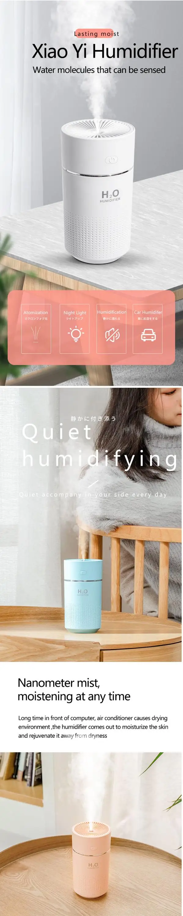 Simple Style New Design Humidifier,360ml Car Humidifier Manufacturer ...