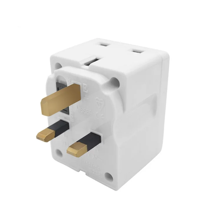 UK Plug Adapter - Safe Grounded Outlet for Cell Phone Charger