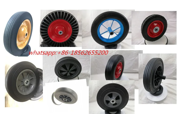 Qingdao Factory Plastic Rim 10 Inch Trolley Solid Rubber Wheel Tire 10*2