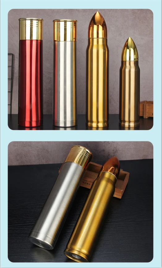 Wholesale Stainless Steel Shotgun Shell Water Bottles - Double Walled ...
