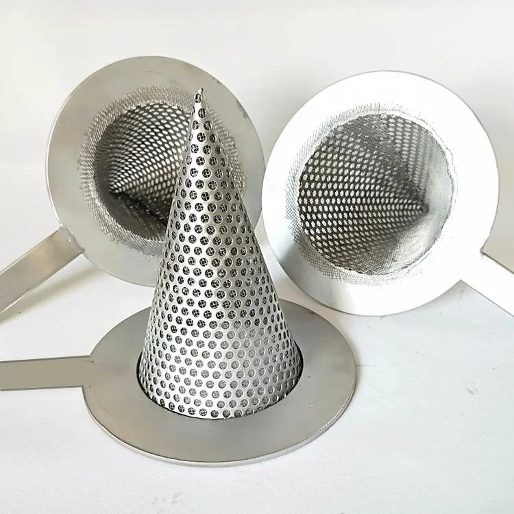Temporary Cone Type Strainers Stainless Steel Perforated Filter With ...