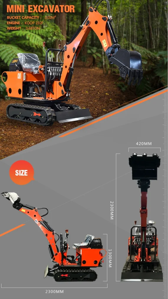 Newest digging machine excavator 800kg digger mini excavator HT08 ...