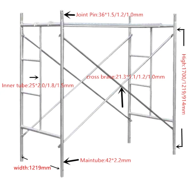 1000*1000mm Scaffold Frame a Arch Frame Scaffolding System Supply for ...