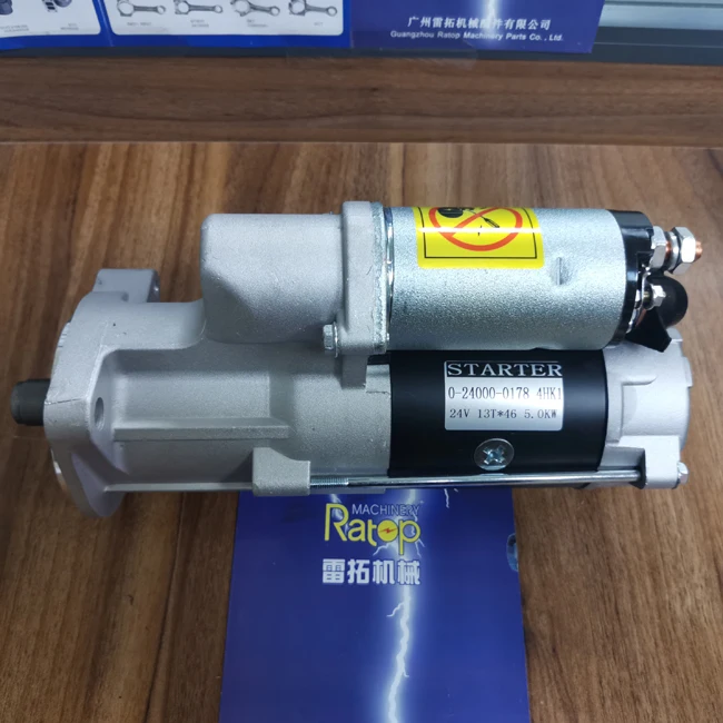 24v 13t 5.0kw Zax200 Zax210 Excavator Starter Motor 4hk1 Starting Motor ...
