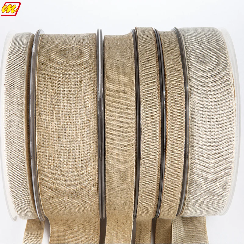 2.5cm And 5cm Width Linen Cotton Material Natural Ribbon - Buy Natural ...