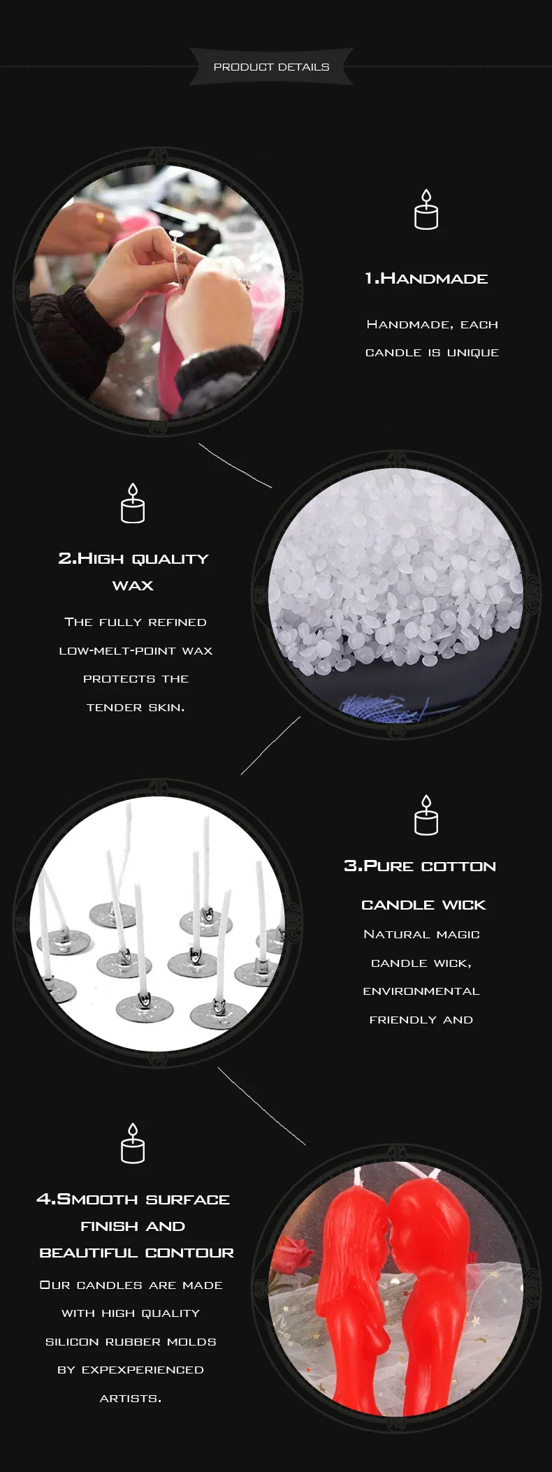 Male And Female Human Shaped Candle Human Figure Image Candles With ...