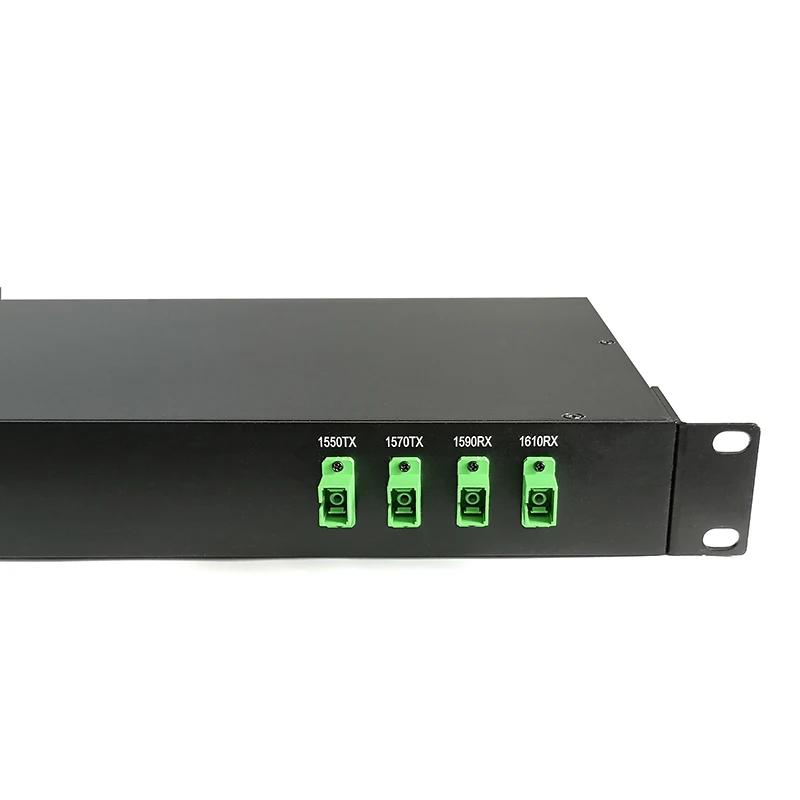 1U Rack Mount 4-Channel Fiber Optic CWDM MUX DEMUX with SCAPC Adaptor ...