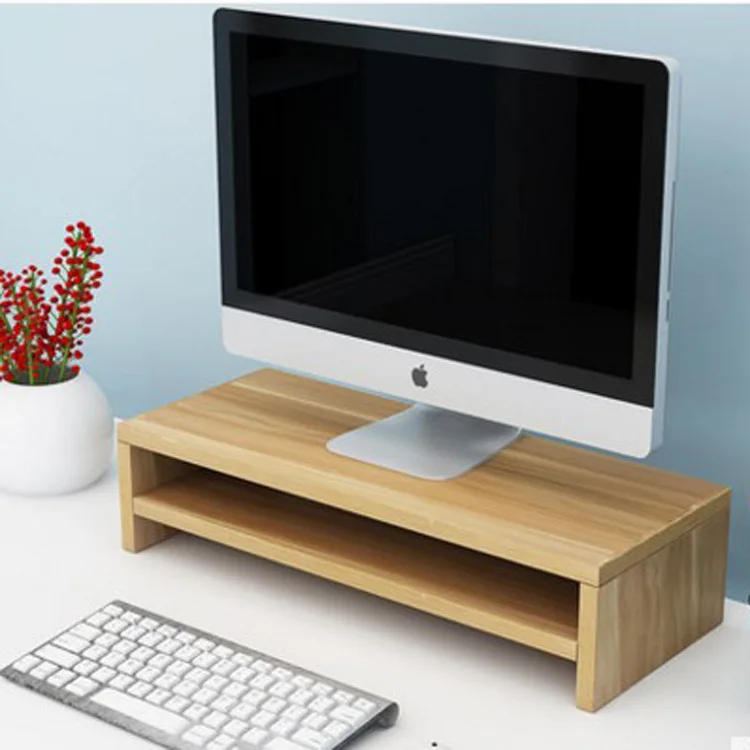 Computer Monitor Elevator - Versatile Wooden Desktop Racks