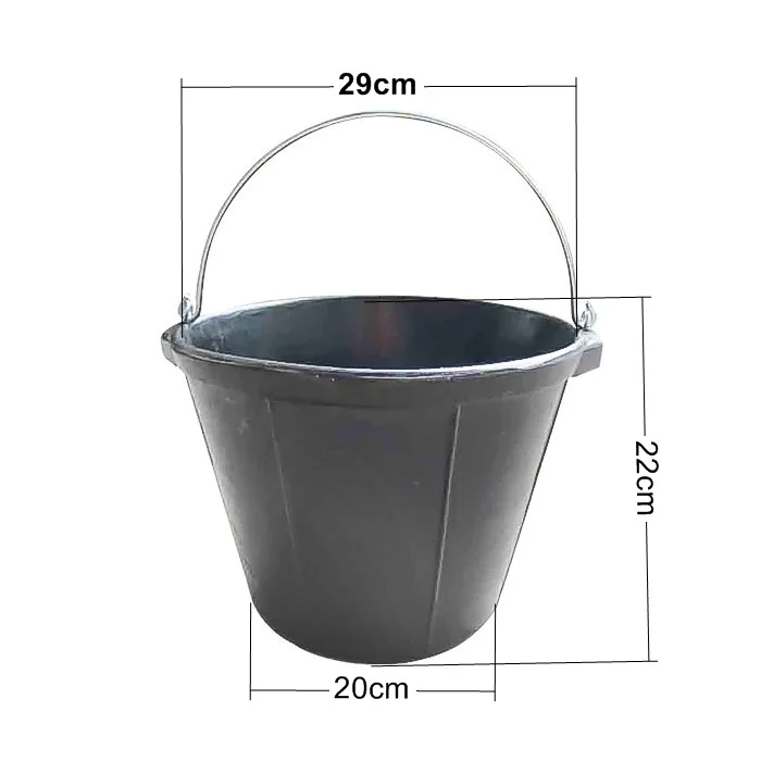 Wholesale Rubber Bucket - Black Round Cement Mixing Tank