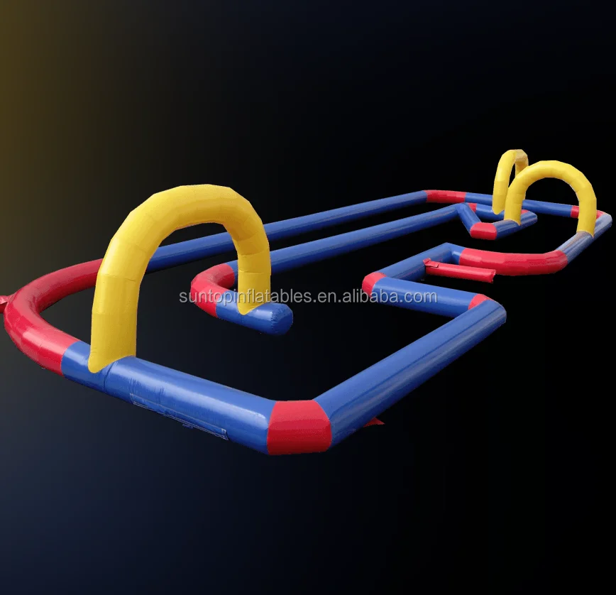 Team Building Commercial Inflatable Karting Race Track Inflatable Race ...