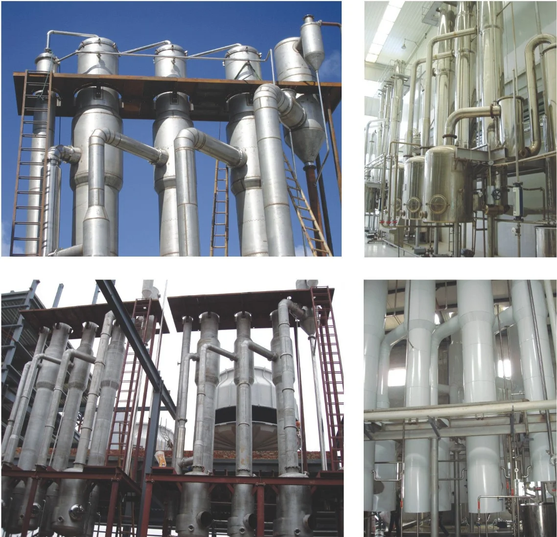 Vacuum Multi Effect Falling Film Evaporator Triple Effect