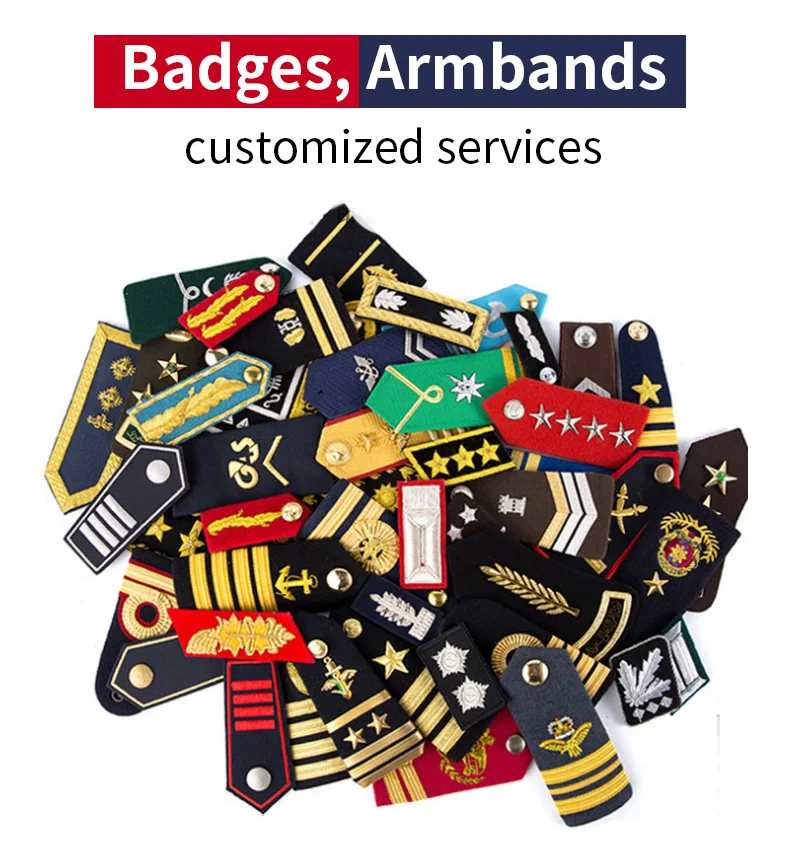 Custom Military Epaulets Pilot Epaulettes And Badge Formal Army ...