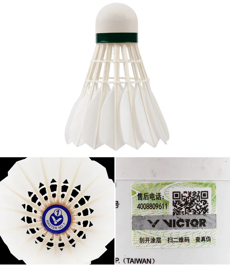 Victor MASTER No.1 Badminton Shuttlecock - Professional Quality