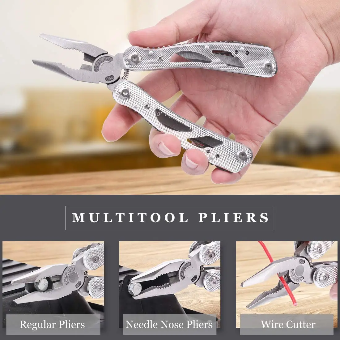 Multitool 12 In 1 Multi-pliers With Screwdriver Bit Set Stainless Steel ...