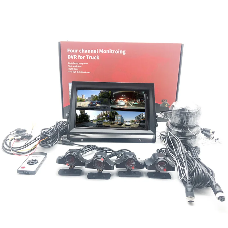 4 Way Car Reverse Camera System With Night Vision Rear With Monitor Big ...