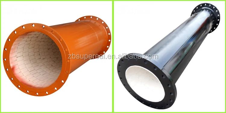 Ceramic Lined 8 90 Elbow Half Lined - Durable & Wear Resistant