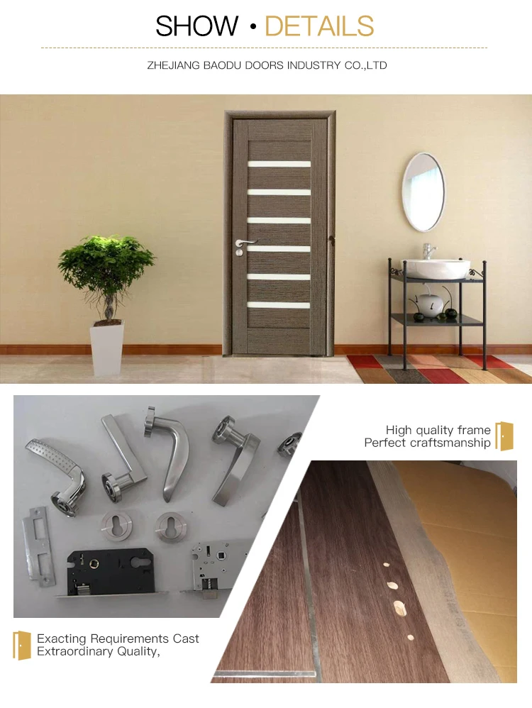 Solid Wooden Door PVC WPC - Durable & Stylish Designs