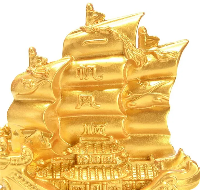 Sailing Ship Statue - Feng Shui Decor for Wealth & Prosperity