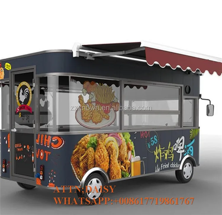 Mobile Out Door Fast Food Fried Chicken Truck Hot Dog Vending Cart ...