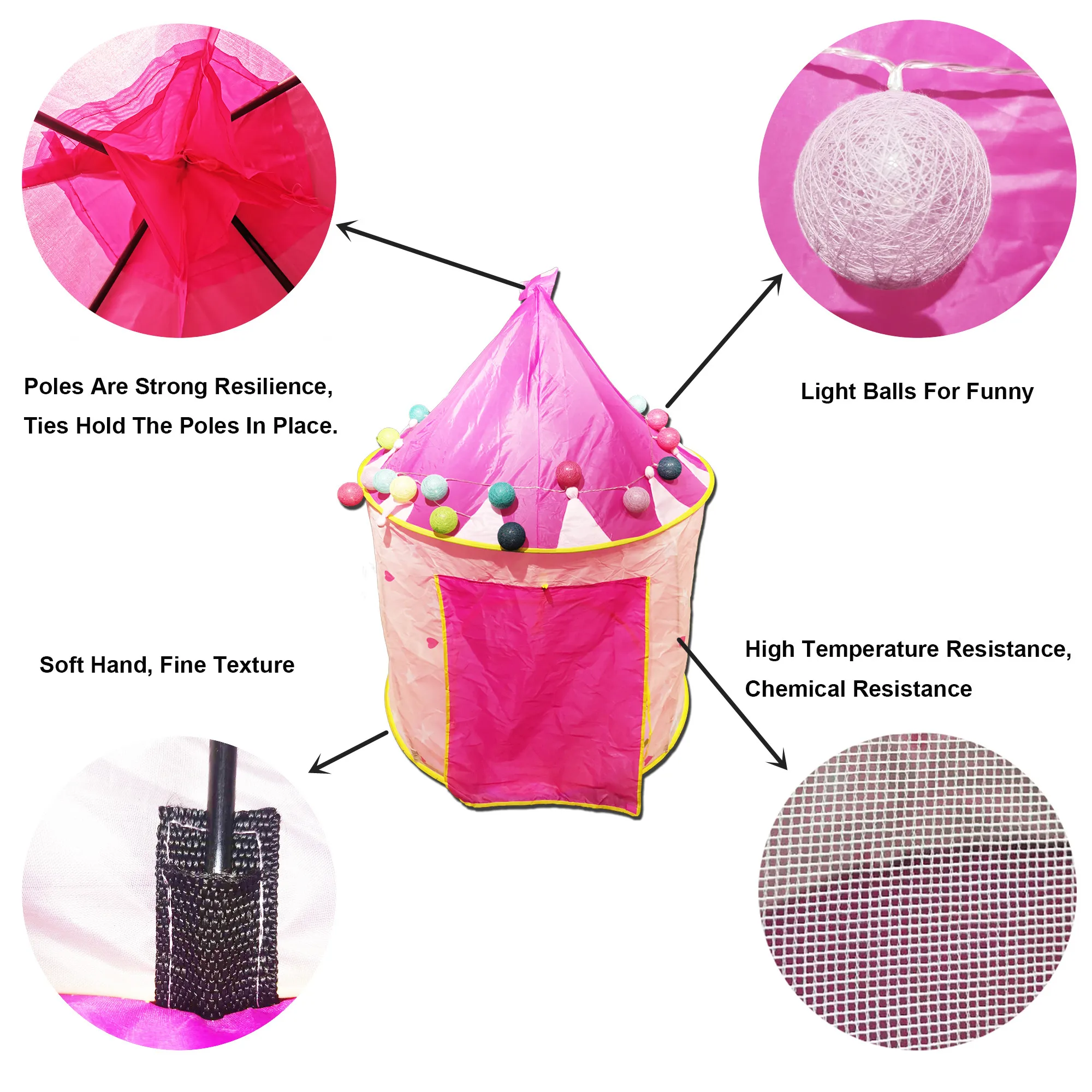 Princess Play Portable Children Playhouse Kids Custom Made Small Pop Up ...