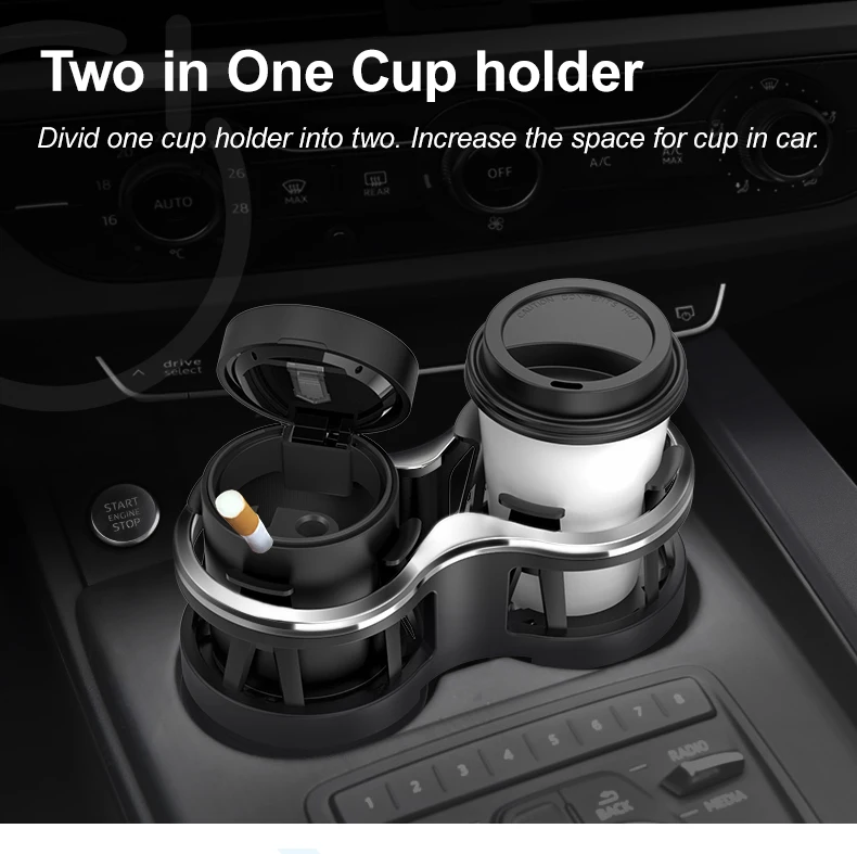 Stick On The Instrument Panel Detachable Flexible Water Bottle Dual Car ...