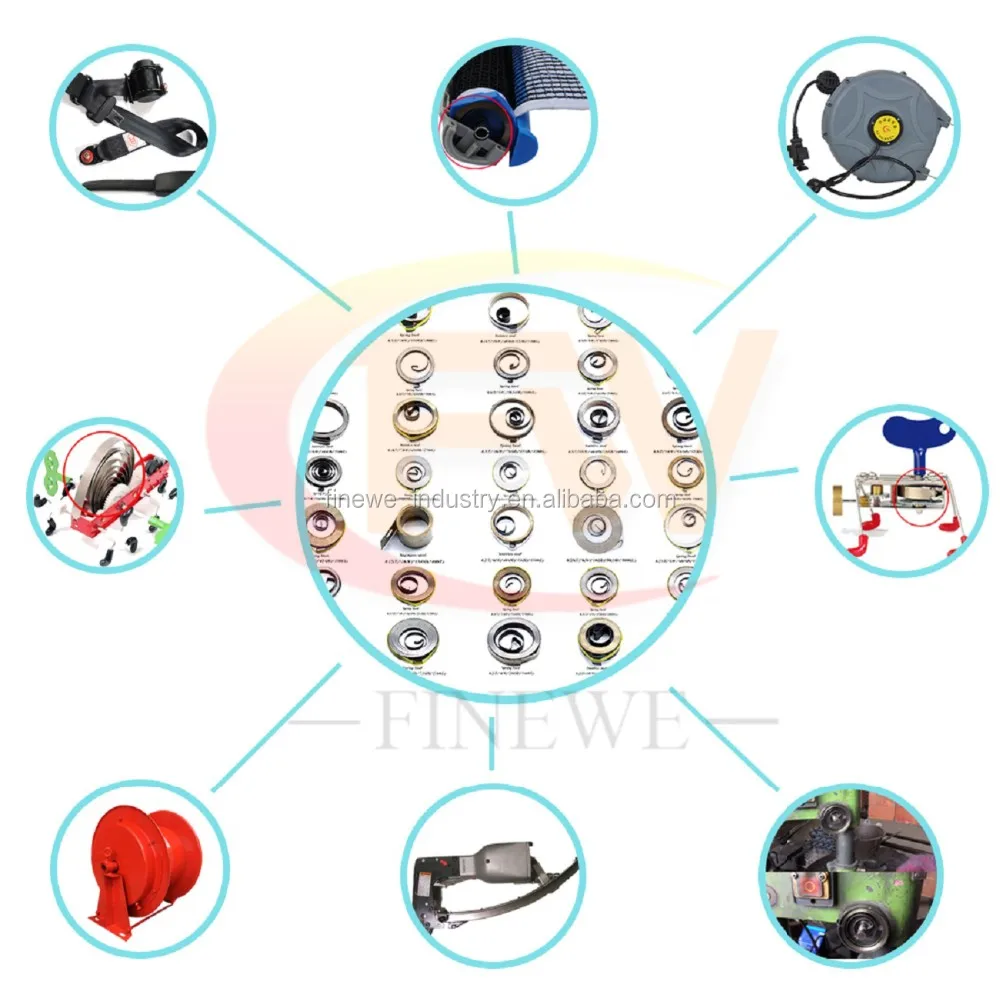 FINEWE Precision Flat Spiral Torsion Spring for Seat Belt Retractor