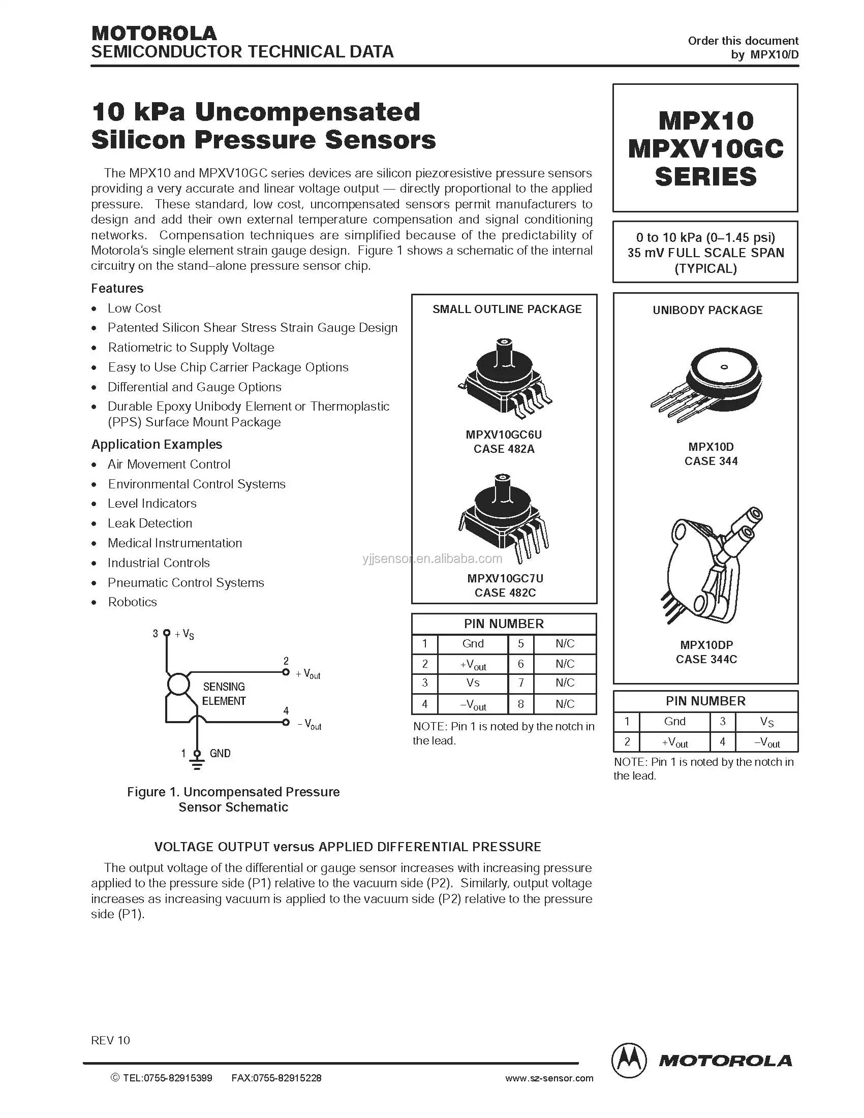 10kpa Brand New Original Integrated Pressure Sensor Mpx10dp - Buy ...
