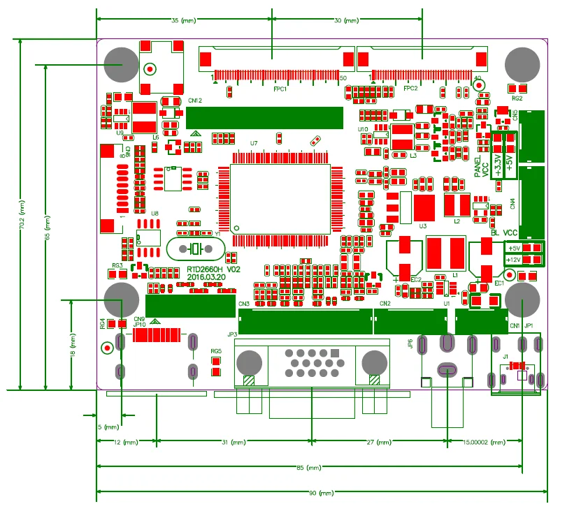 RTD2660H Controller Board - 1920x1200(max) HDM-LVDS/TTL