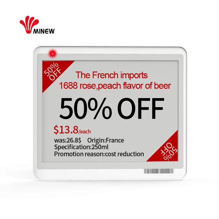 Minew Mini E Ink Display - Efficient Electronic Shelf Labels