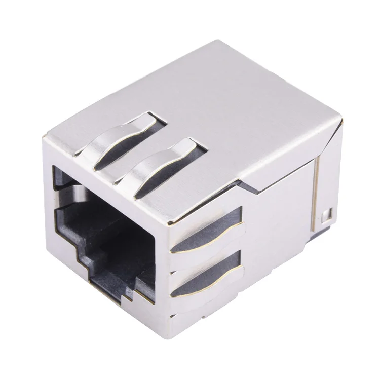 8-pin EMI SMT RJ45 Female Connector with LED 10/100base