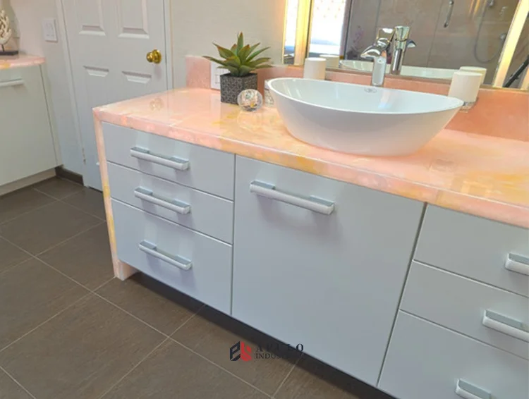 Shop Pink Onyx Kitchen Marble Countertops - Durable & Stylish