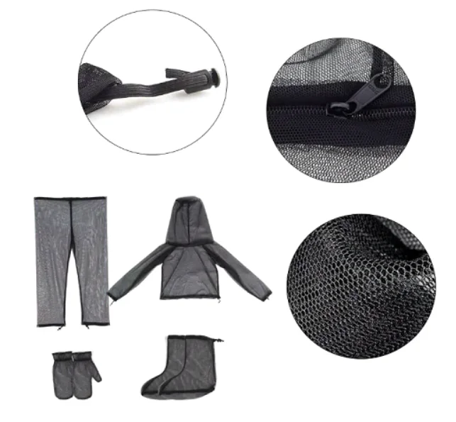 Portable Bug Mesh Jacket Suit Ultra-fine Anti-mosquito Net Coat Cover ...